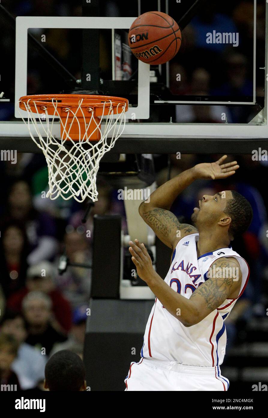 Kansas forward Marcus Morris (22) during the first half of an NCAA ...