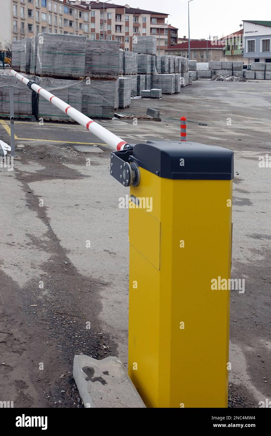 parking entrance barrier, automatic parking entrance barrier Stock ...