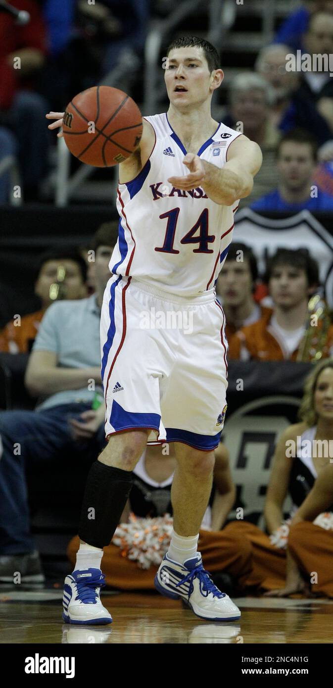 Kansas guard Tyrel Reed (14) during the first half of an NCAA college ...