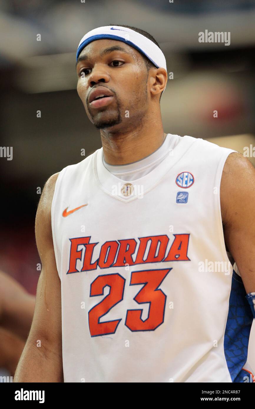 Florida forward Alex Tyus (23) walks to the bench against Florida ...