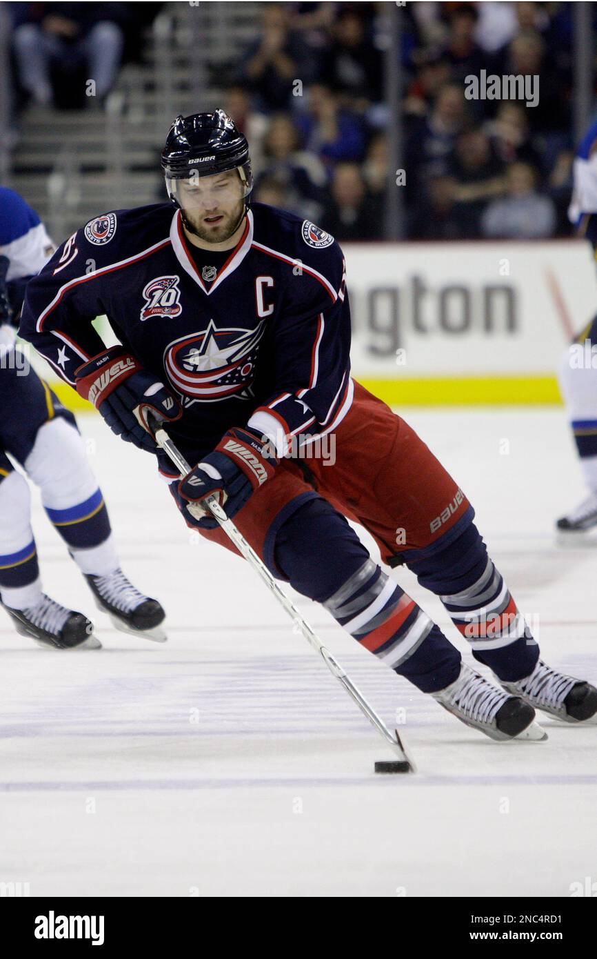 Columbus Blue Jackets' Rick Nash plays against the St. Louis Blues ...