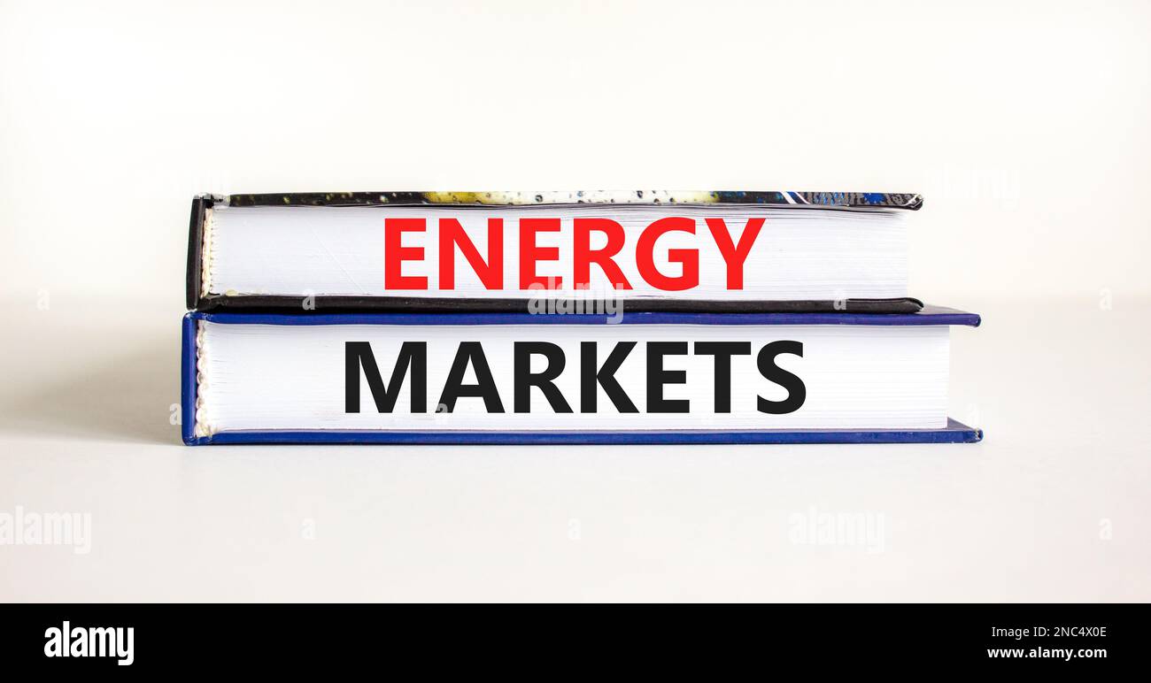 Energy markets symbol. Concept words Energy markets on books. Beautiful ...