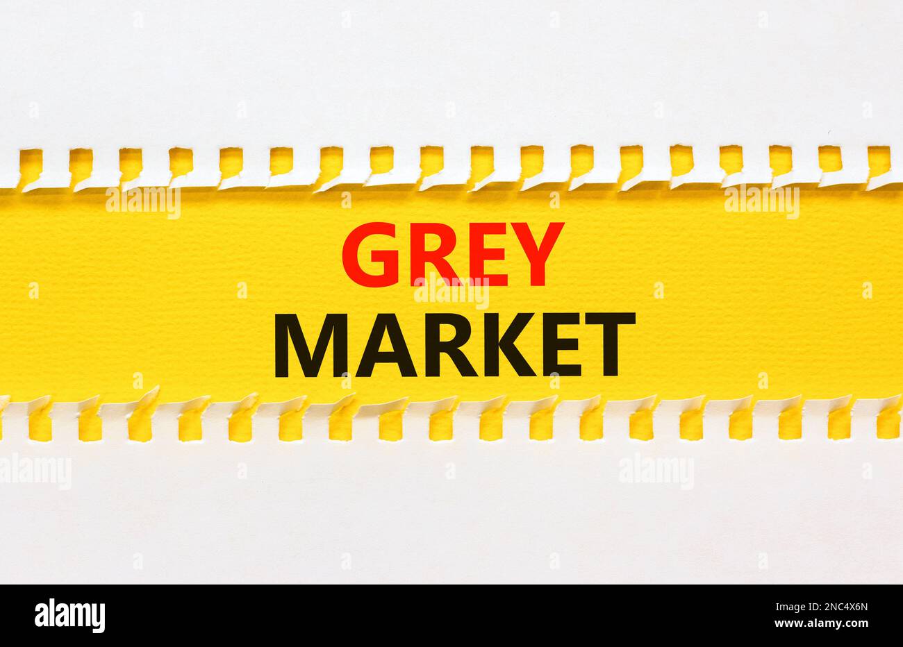 Grey market symbol. Concept words Grey market on yellow paper ...