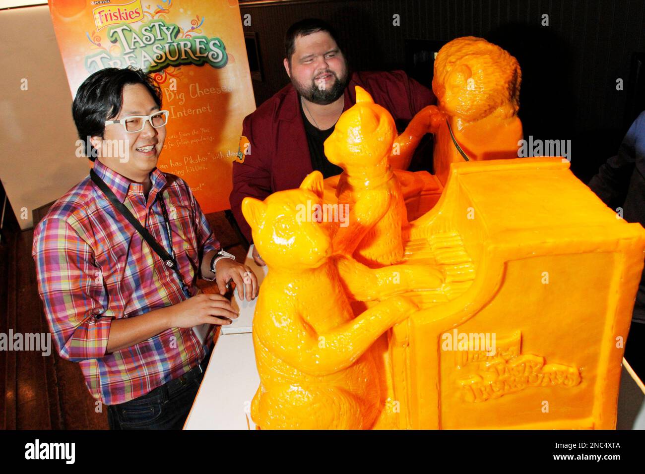 I Can Has Cheezburger's Beh Huh, left, asks master cheese carver Troy ...