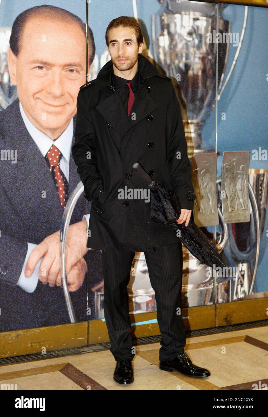 AC Milan French midfielder Mathieu Flamini arrives for a party to ...
