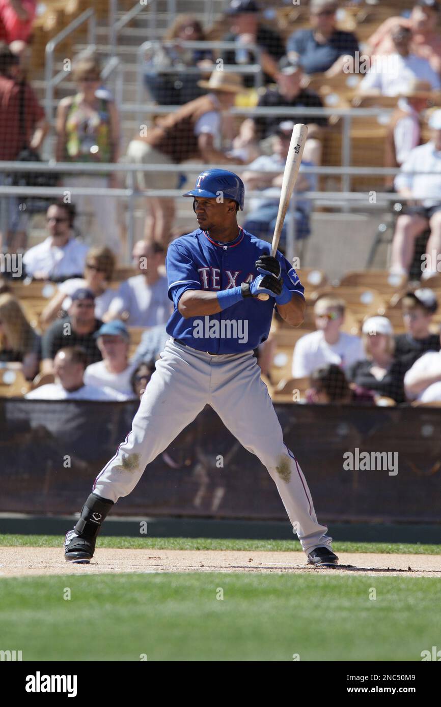 Texas Rangers' Julio Borbon waits to bat during the first inning of ...