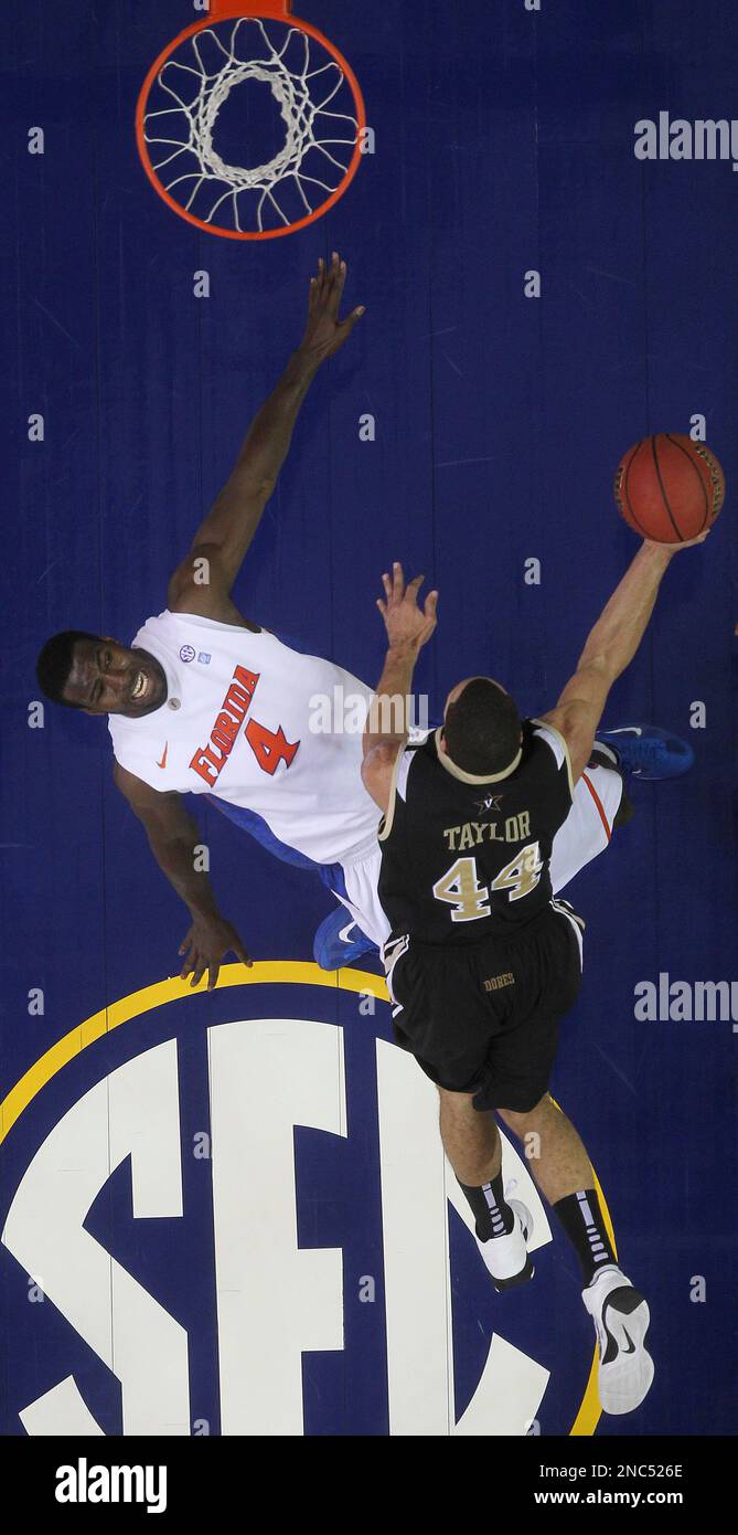 Vanderbilt forward Jeffery Taylor (44) goes to the basket as Florida ...