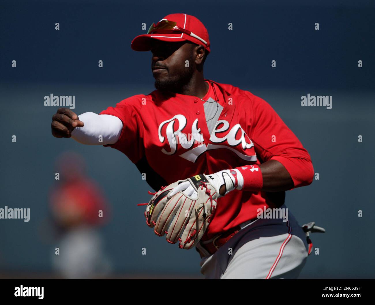 Cincinnati Reds second baseman Brandon Phillips during a spring ... Cincinnati Reds second baseman Brandon Phillips during a spring ...