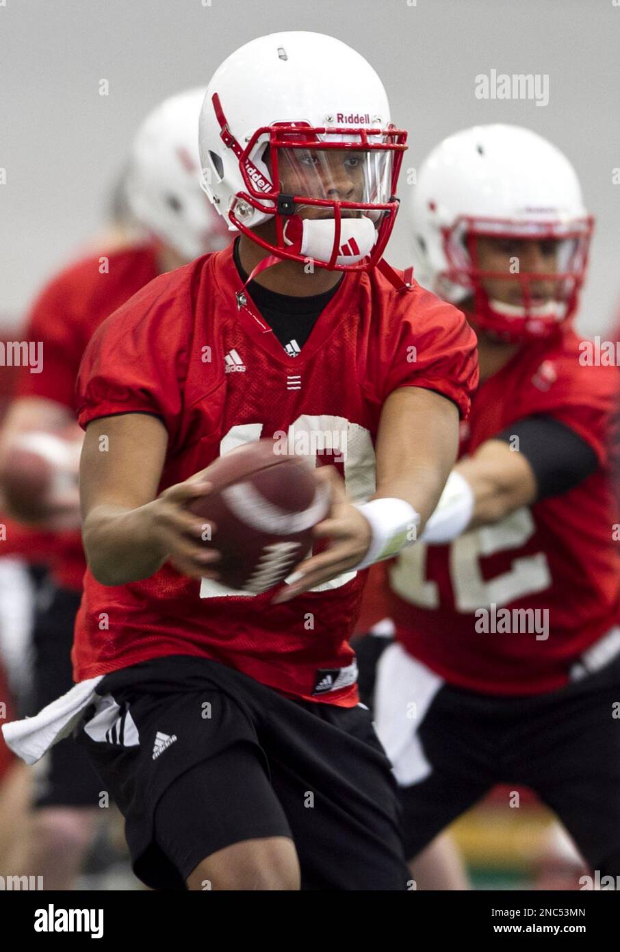 Nebraska quarterback Jamal Turner participates in drills on the first ...