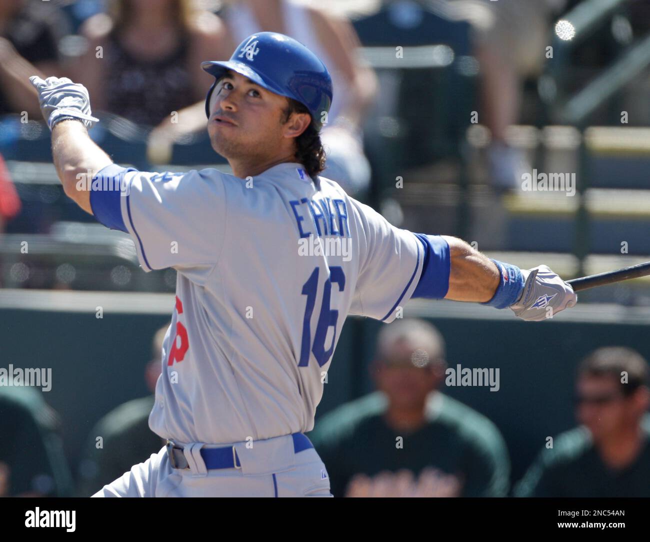 Los Angeles Dodgers' Andre Ethier at bat during their spring training ...