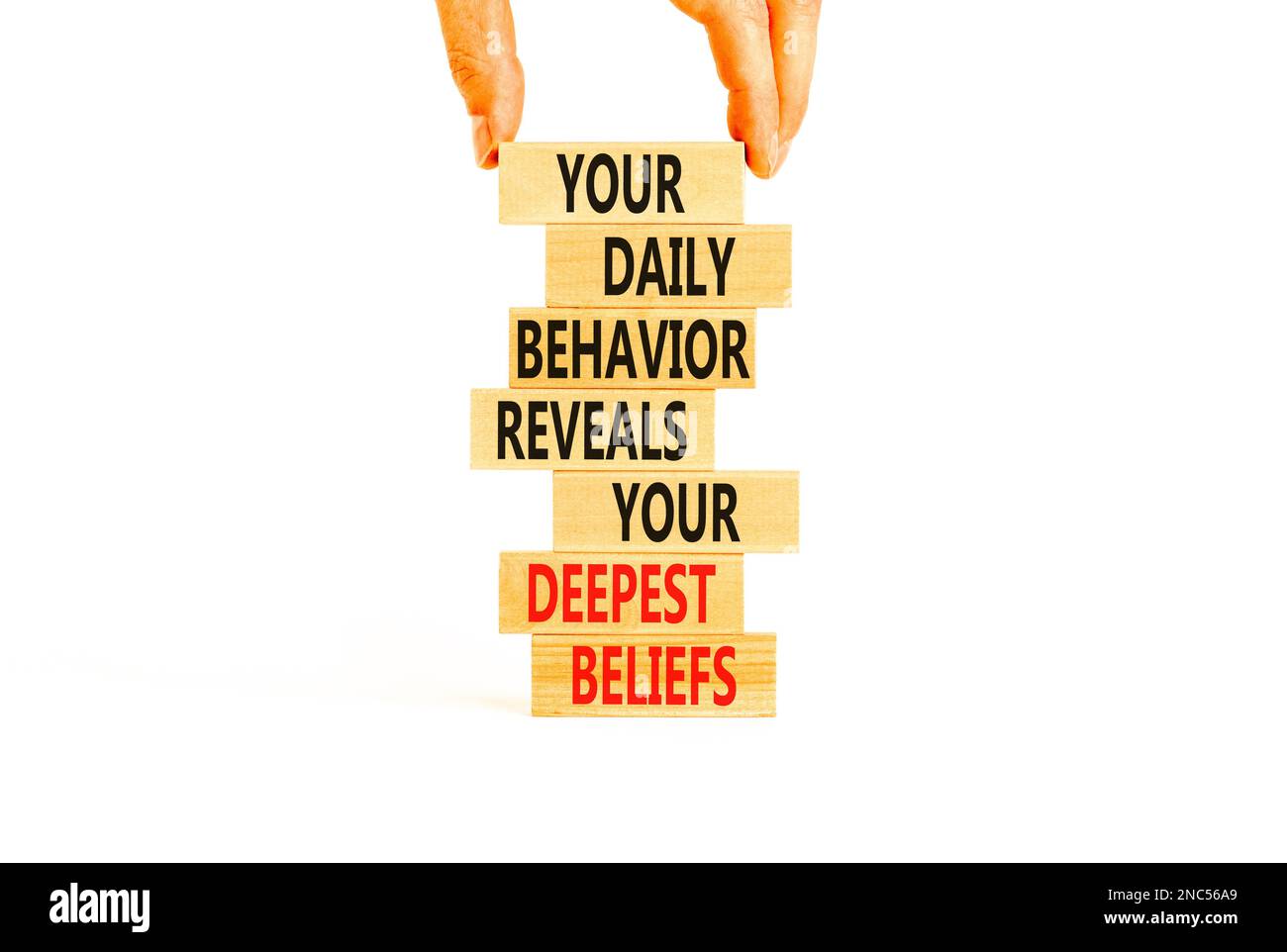 Behavior symbol. Concept words Your daily behavior reveals your deepest ...
