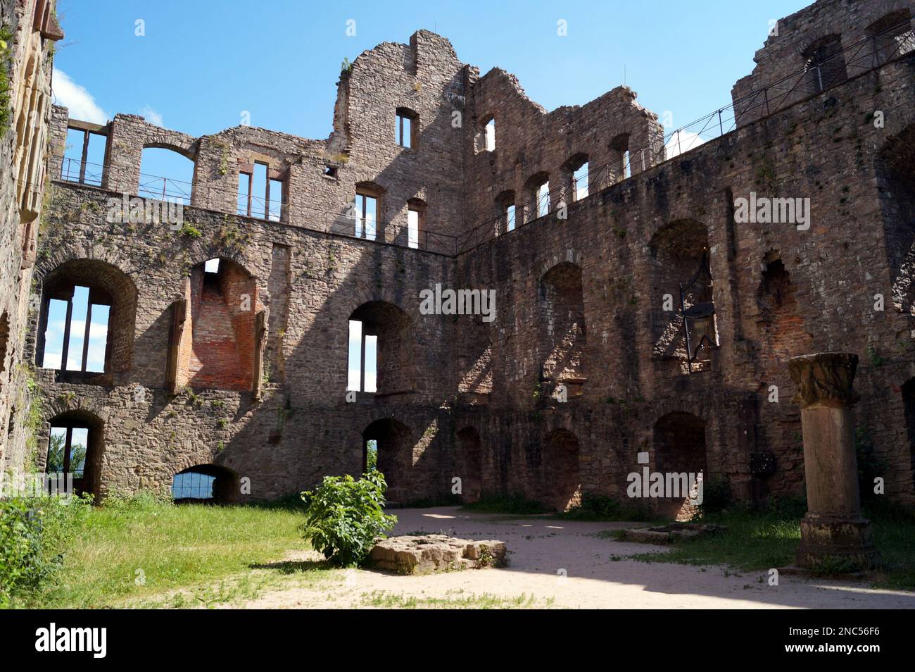 Interior view of the ruined Hohenbaden Castle, the seat of the ...