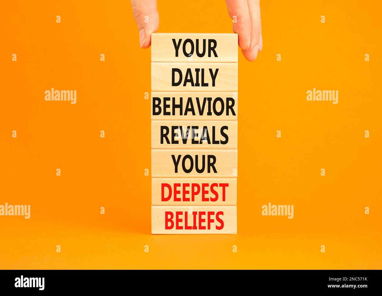 Behavior symbol. Concept words Your daily behavior reveals your deepest ...