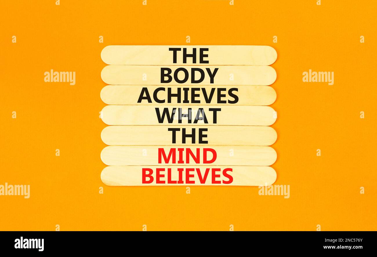 Mind and body symbol. Concept words The body achieves what the mind ...