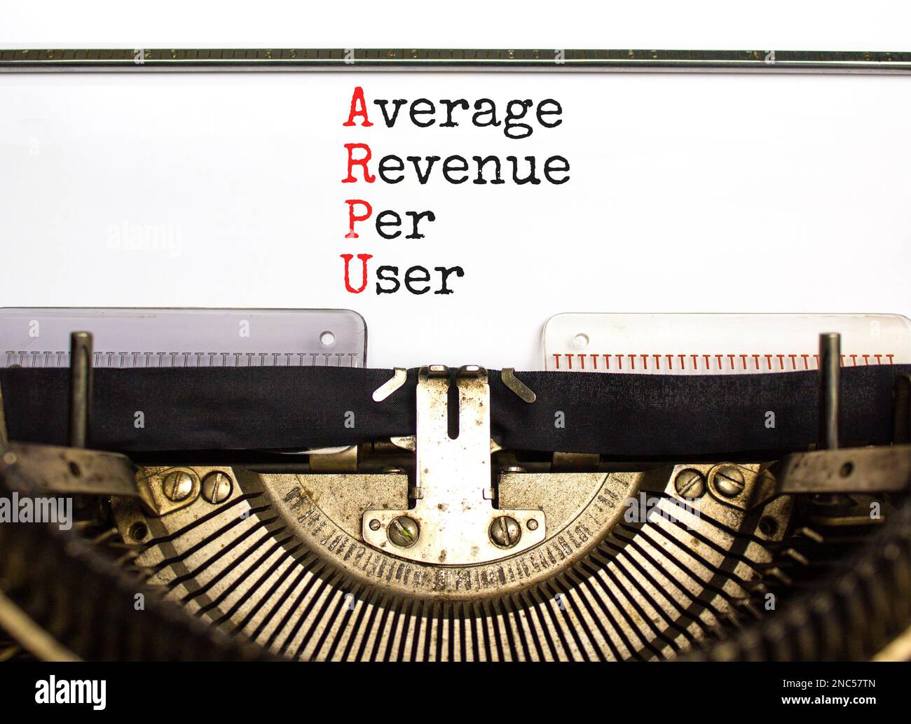 ARPU average revenue per user symbol. Concept words ARPU average ...