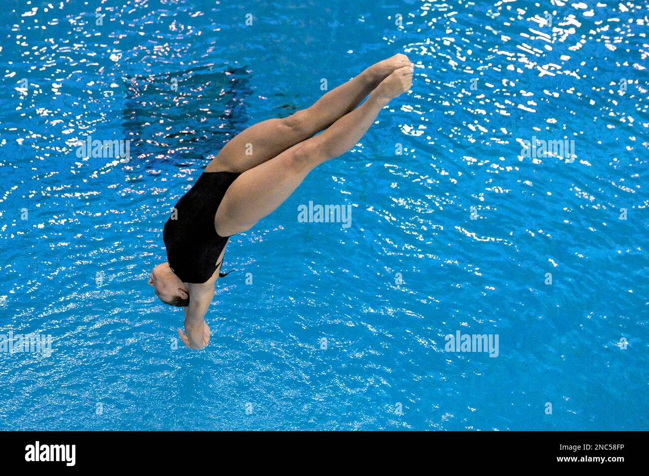 Anna Lindberg of Sweden performs on her way to win the bronze medal in ...