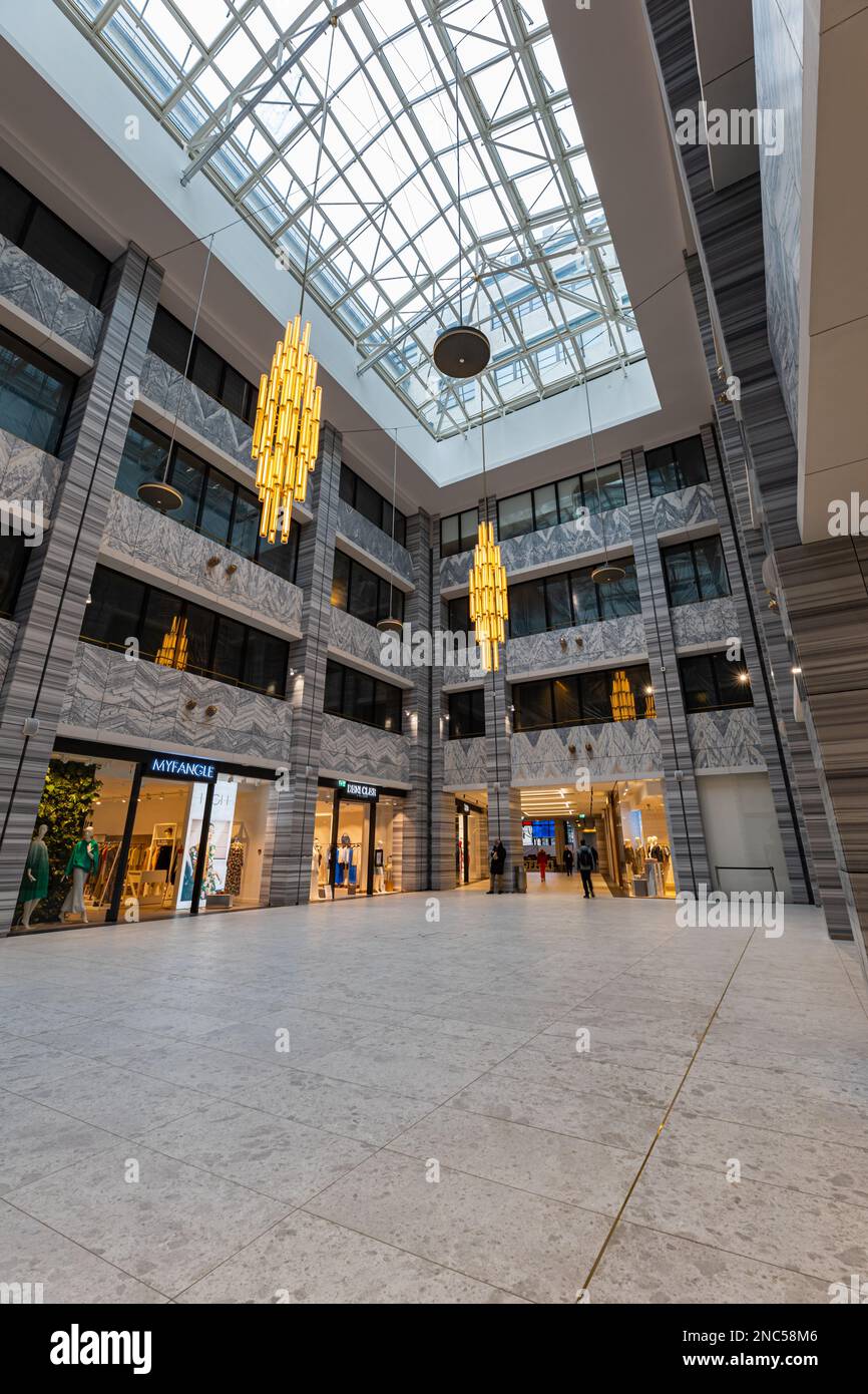 Wroclaw, Poland - April 2022: Beautiful renovated interior of Renoma ...