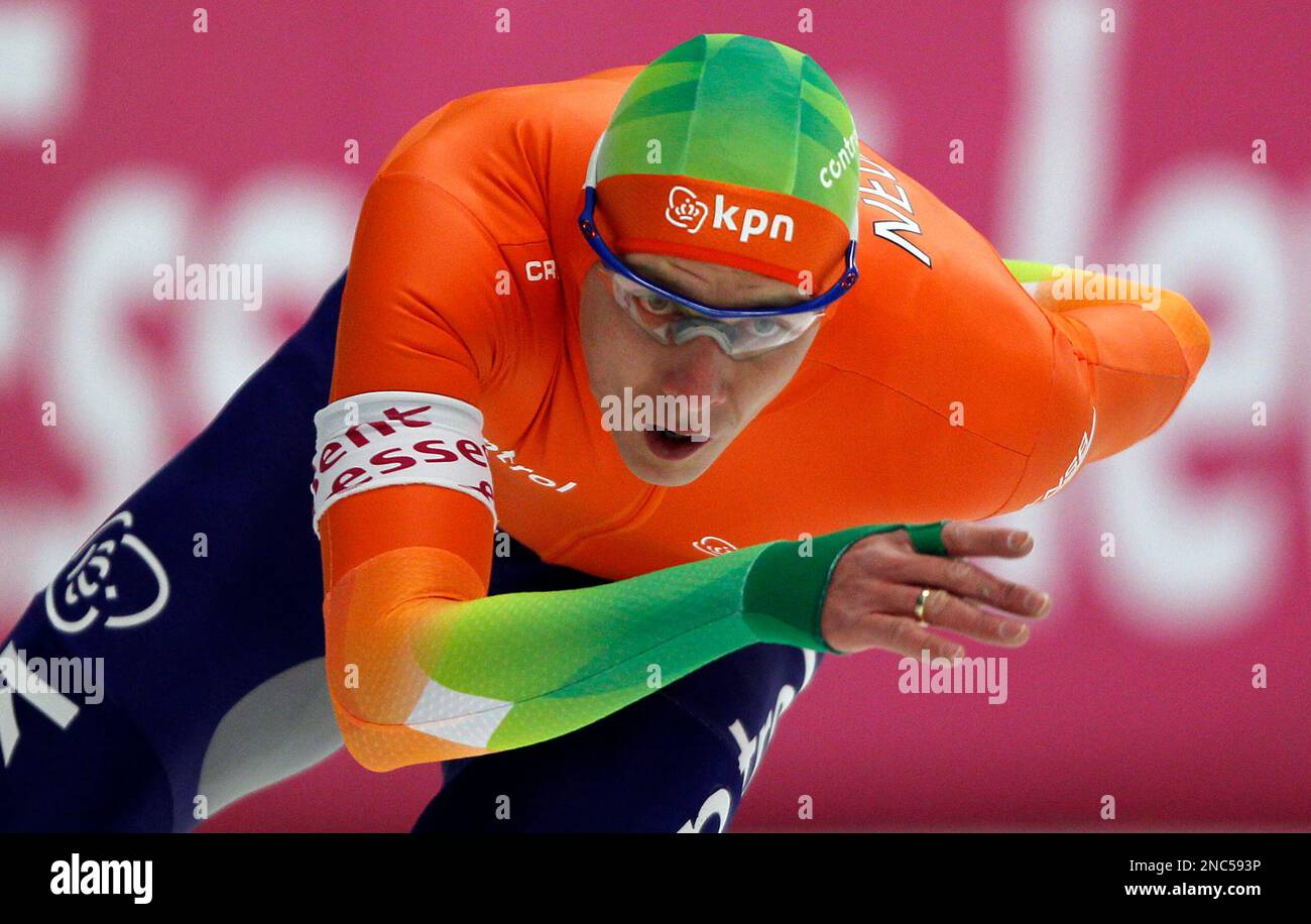 Stefan Groothuis of the Netherlands competes during the men's 1,500m ...