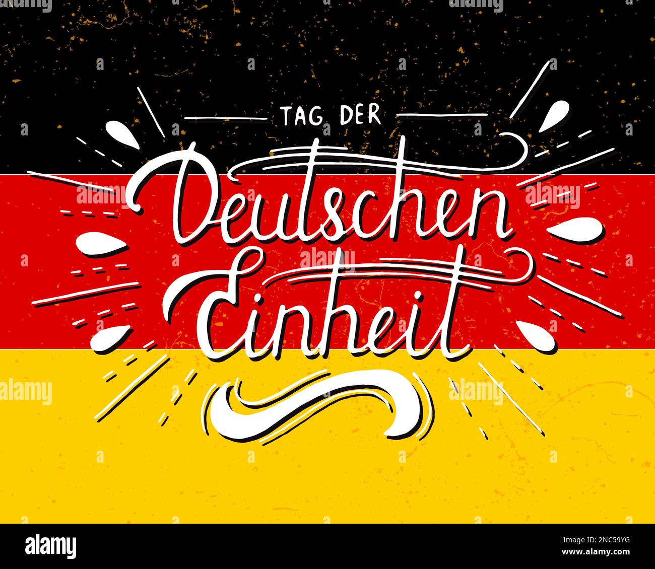 Day of German unity lettering. Tag der deutschen Einheit Stock Vector ...