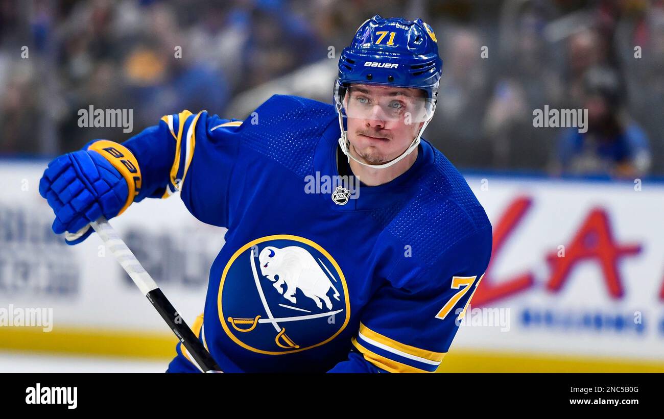Buffalo Sabres left wing Victor Olofsson (71) skates during the second ...