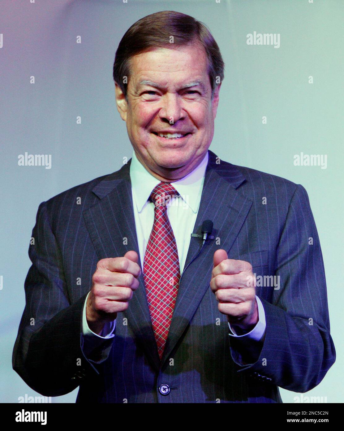 Devon Executive Chairman Larry Nichols speaks in Oklahoma City ...