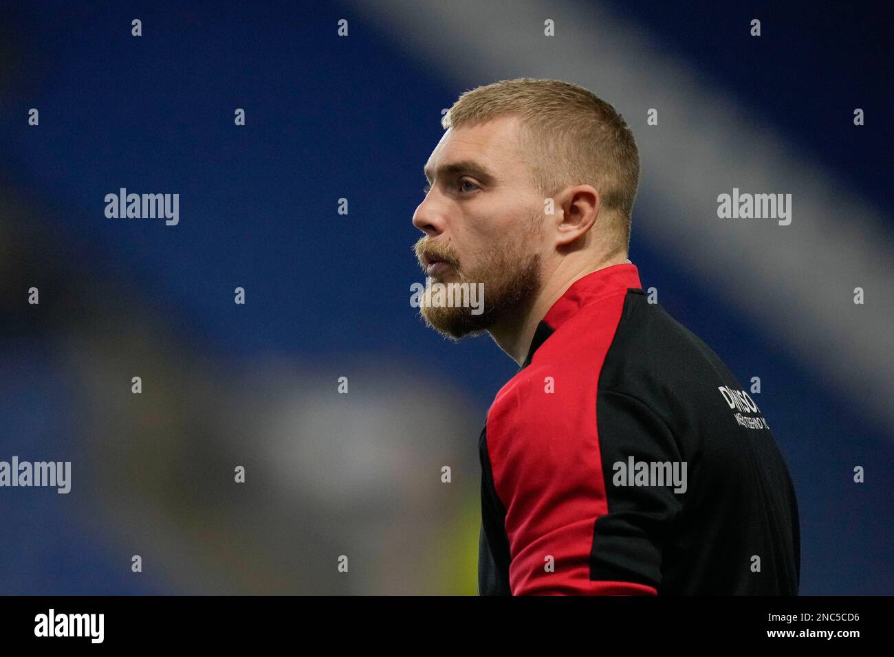 Connor Ripley #1 of Morecambe warms up before the Sky Bet League 1 ...