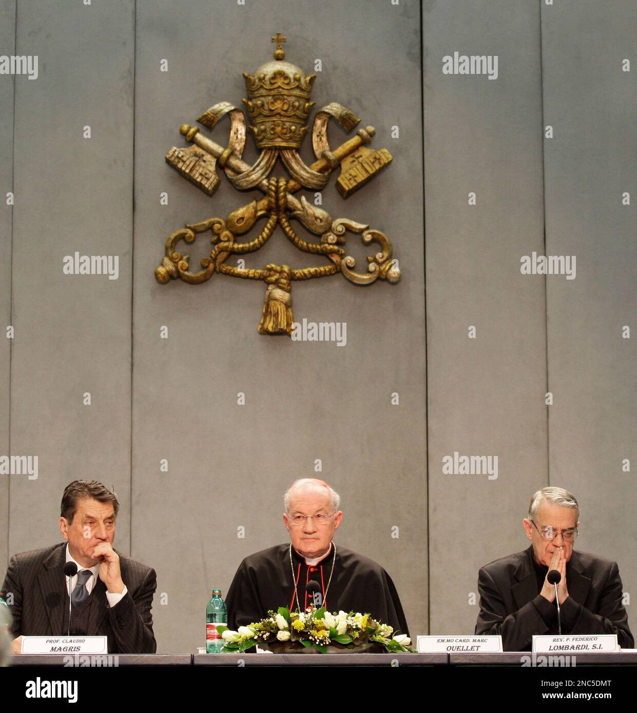 From left, Professor Claudio Magris, Cardinal Marc Ouellet and Vatican ...