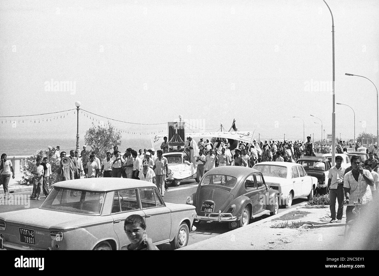 A crowd of about 1,000 Libyans gather in streets of Tripoli on August 5 ...