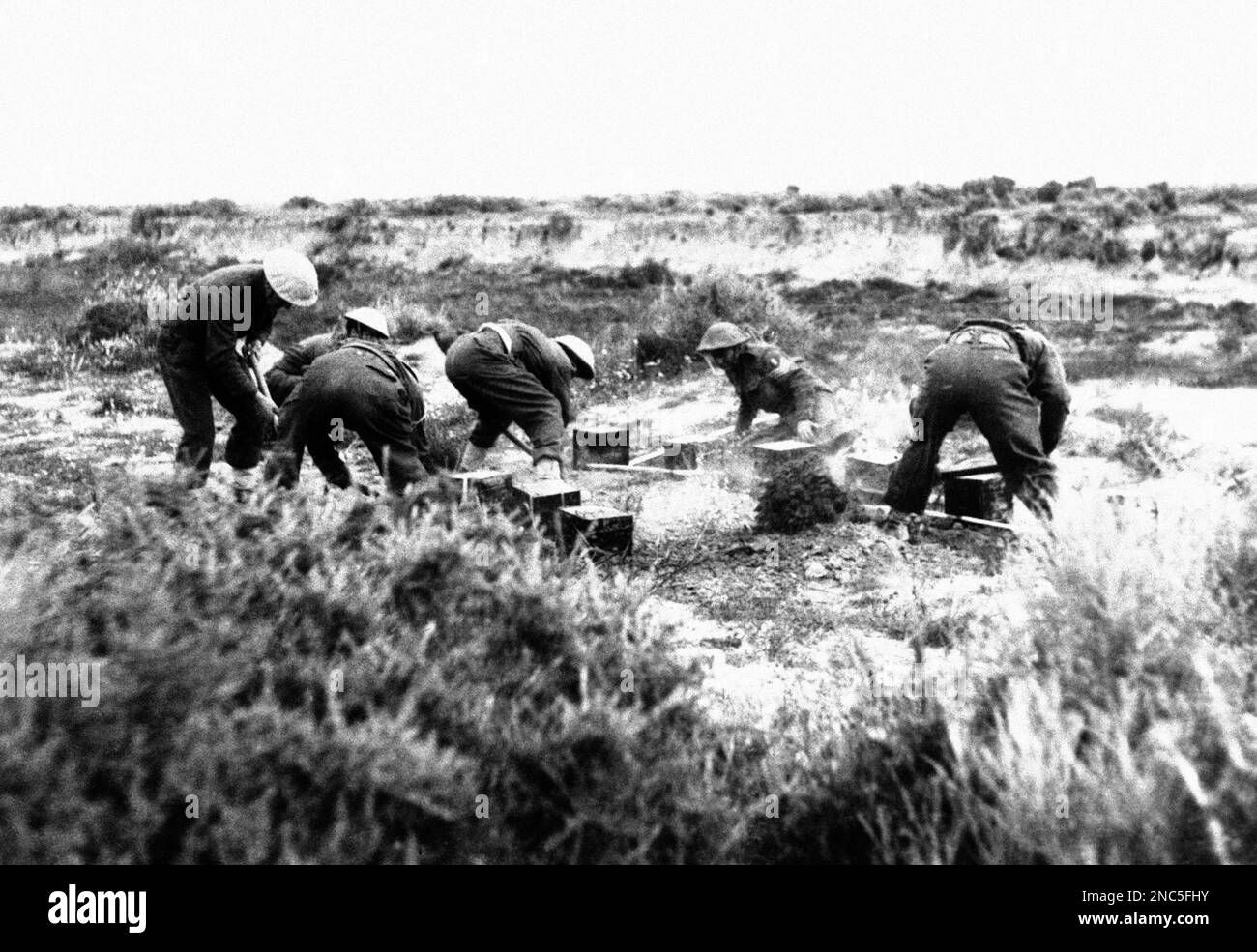 Battle of the Mareth line began. A natural tank trap, a wadi near the ...