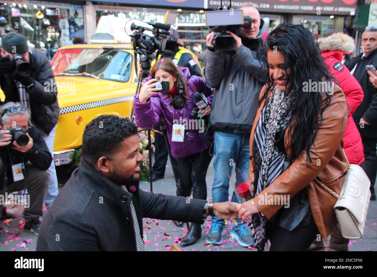 New York, USA. 14th Feb, 2023. David Machando and Sarah Persaud at ...