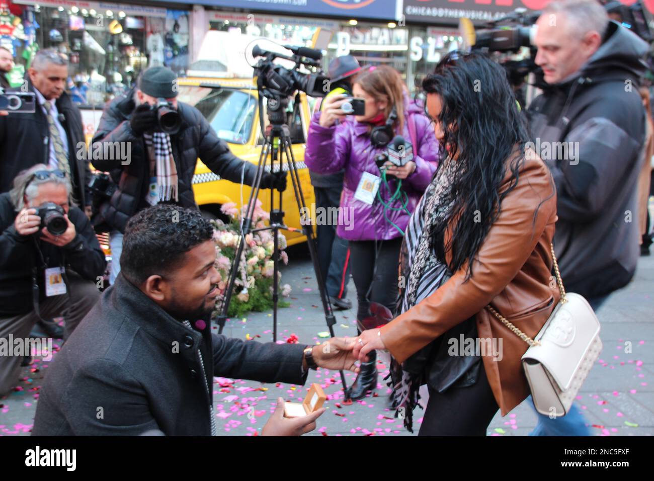 New York, USA. 14th Feb, 2023. David Machando and Sarah Persaud at ...