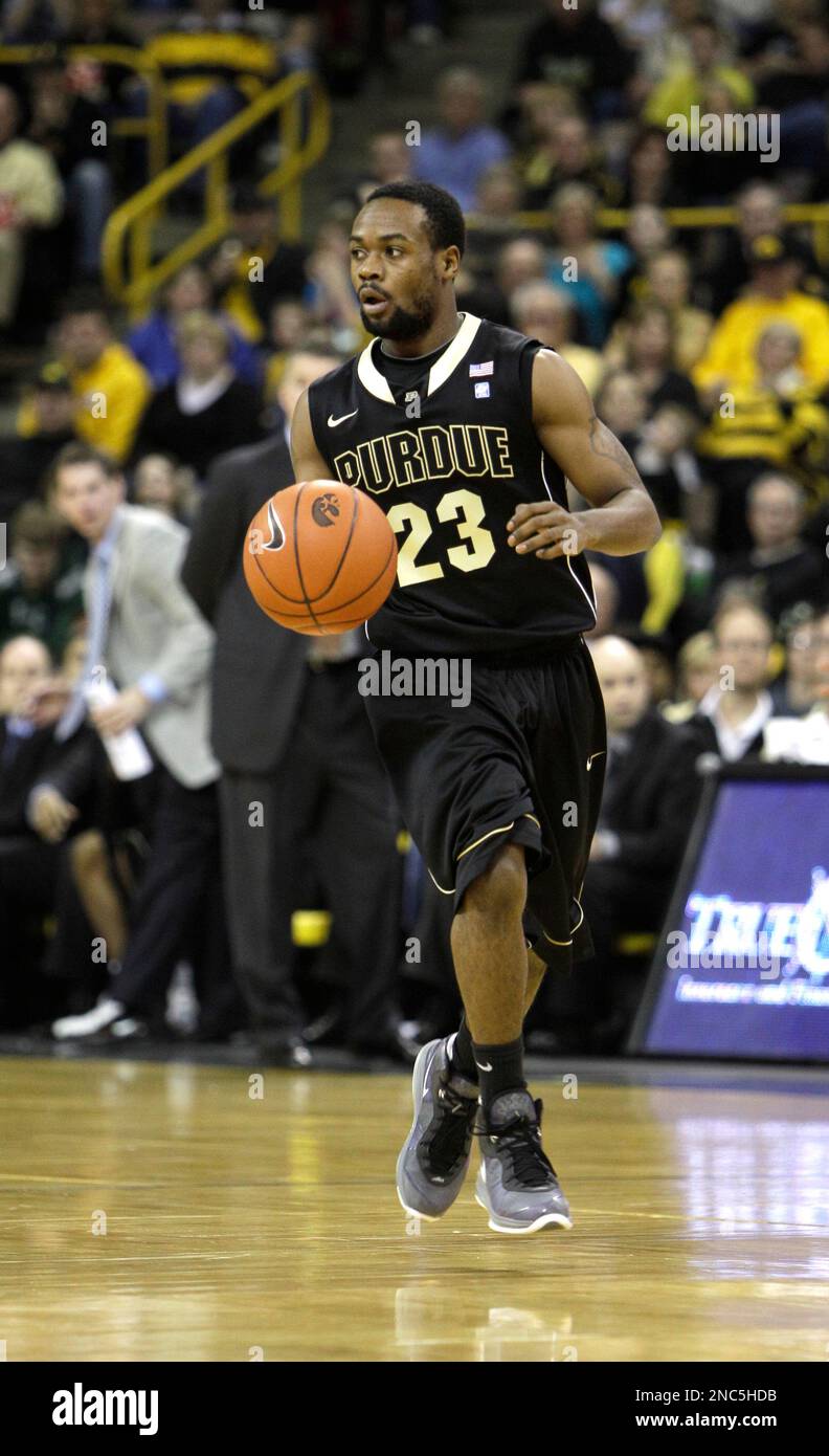Purdue guard Lewis Jackson drives up court during the first half of an ...
