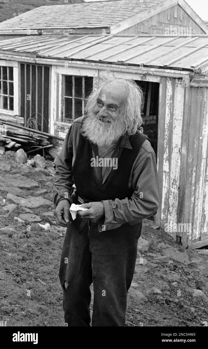 Ray Phillips, 76, at his home, alone, on Manana Island, Maine, a tiny ...