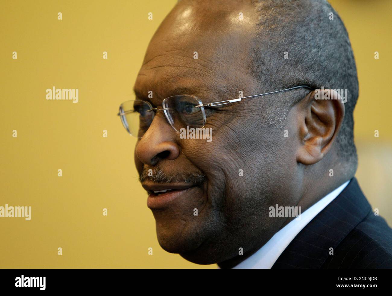 Former CEO of Godfather's Pizza Herman Cain is seen at the Iowa Faith ...