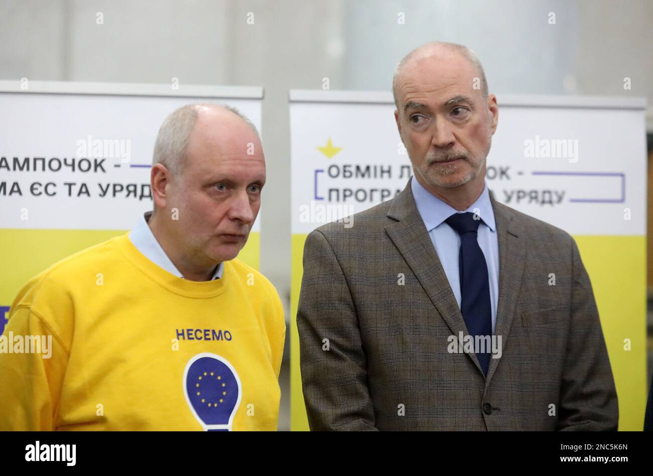 KYIV, UKRAINE - FEBRUARY 14, 2023 - EU Ambassador, Head of the EU ...