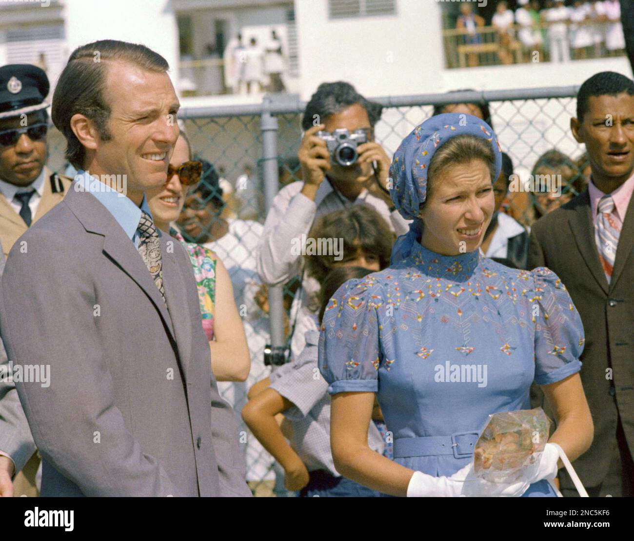 Princess Anne and husband Capt. Mark Phillips on honeymoon as they ...