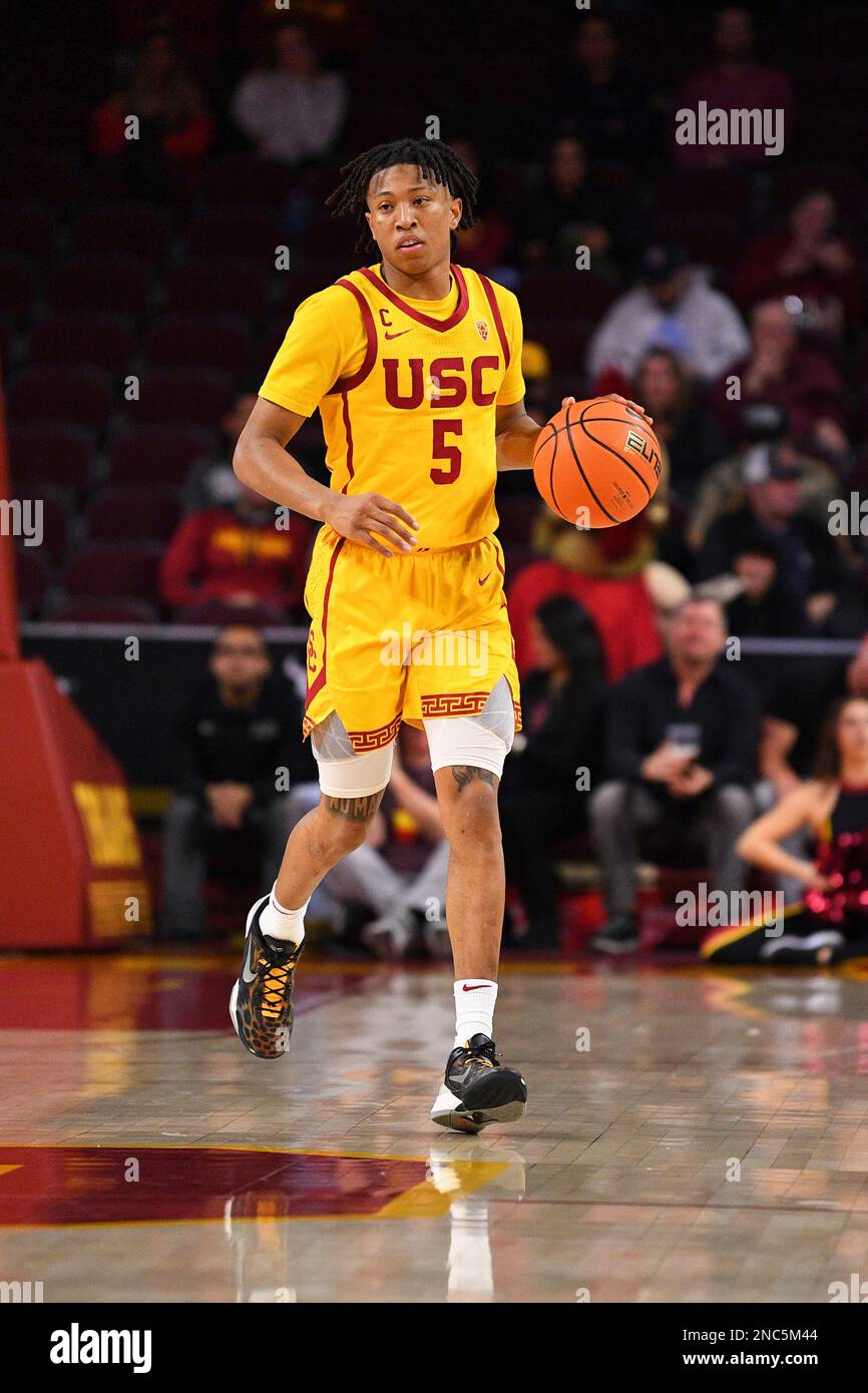 LOS ANGELES, CA - FEBRUARY 02: USC Trojans guard Boogie Ellis (5 ...
