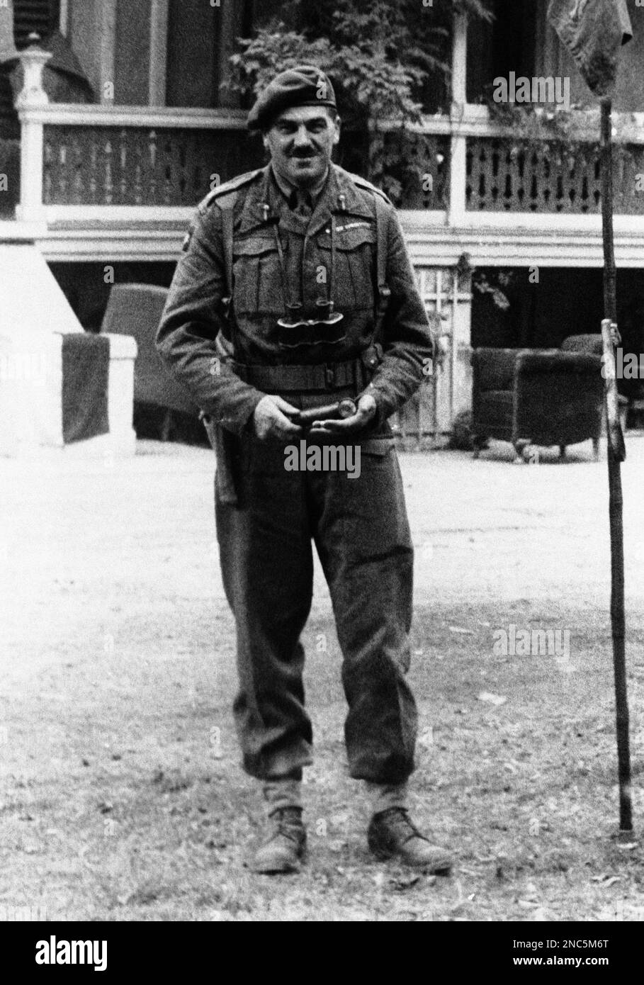 Major General Roy Urquhart, 1st Airborne Division, after he had planted ...