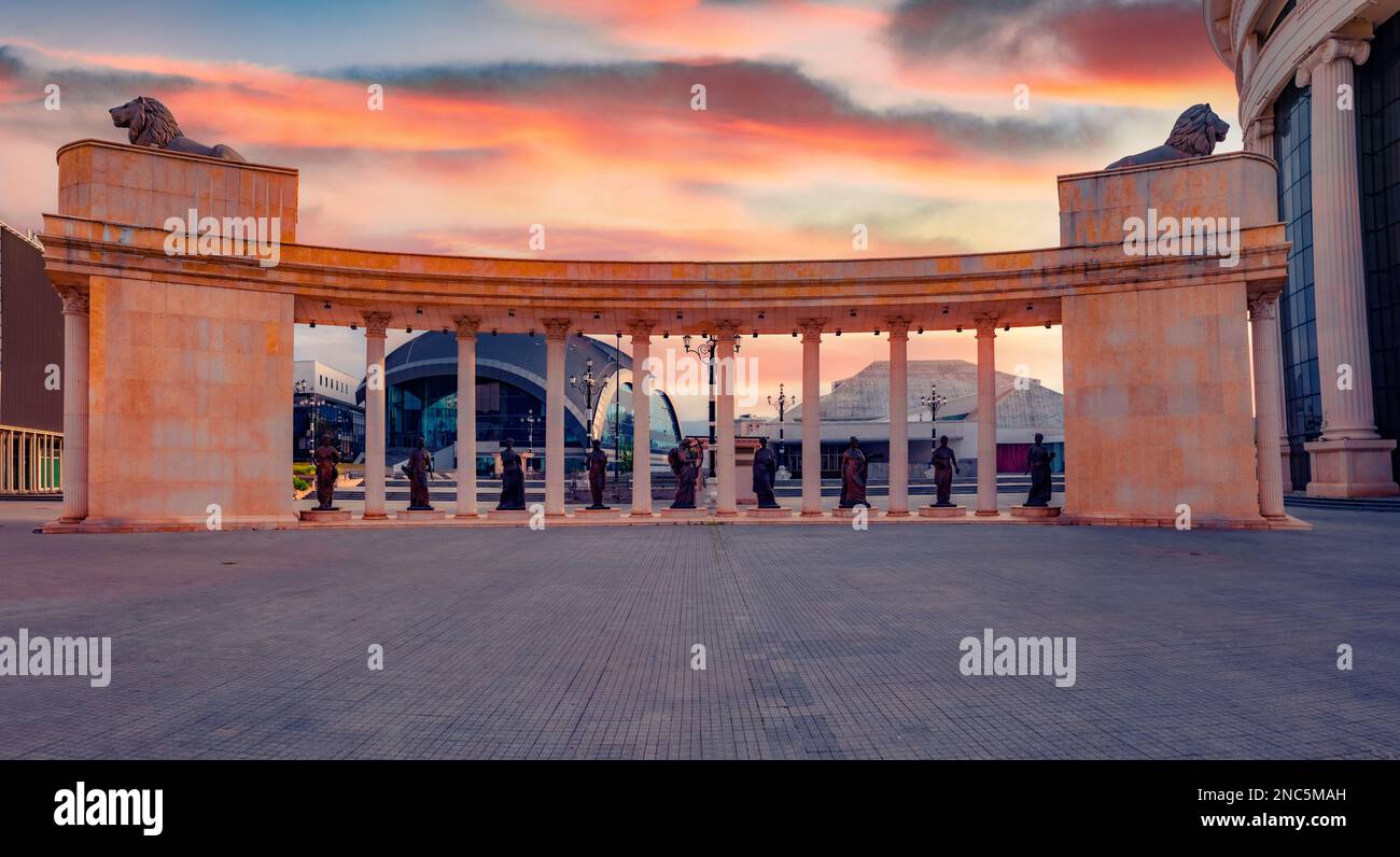 Сharm of the ancient cities of Europe. Colorful spring cityscape of ...