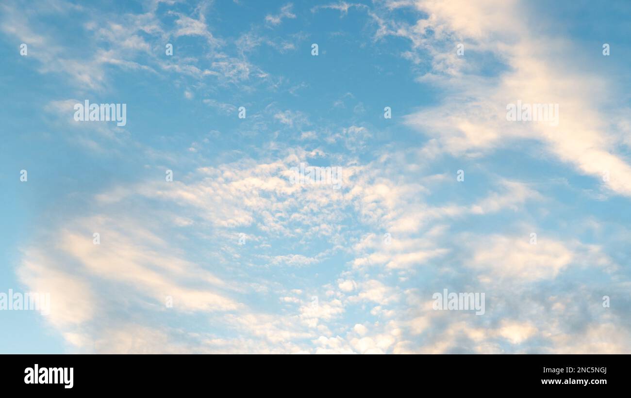 Sky Background of Altocumulus Clouds on Blue Sky Stock Photo - Alamy
