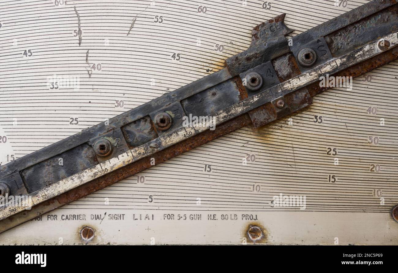 ballistic adjusting unit of a historic cannon Stock Photo - Alamy