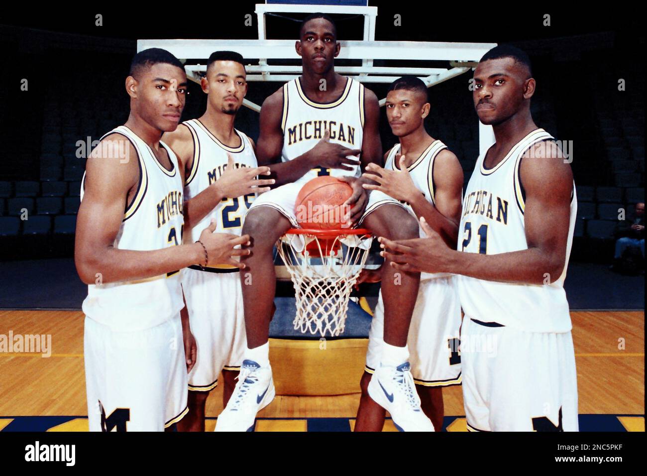 FILE - In this file photo taken November 1991, Michigan's Fab Five from ...