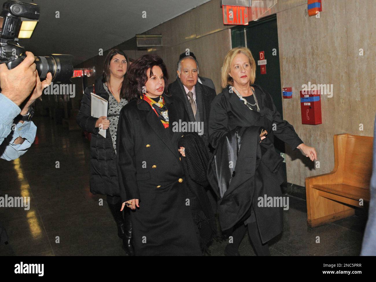 Sylvia Cachay, left, husband Antonio and attorney Susan Karten, right ...