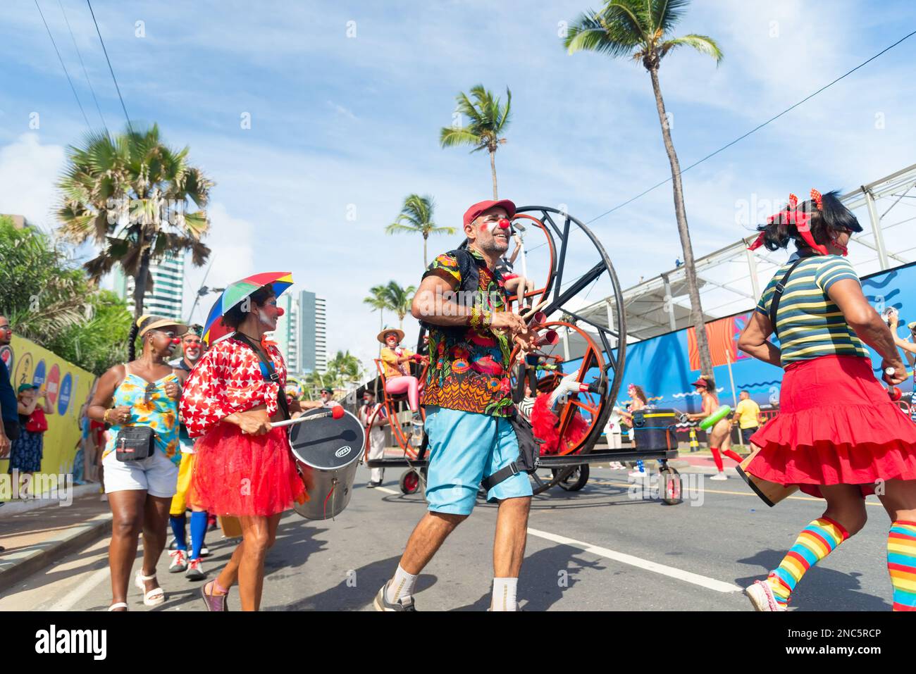 Salvador, Bahia, Brazil - February 11, 2023: Circus performers dance ...