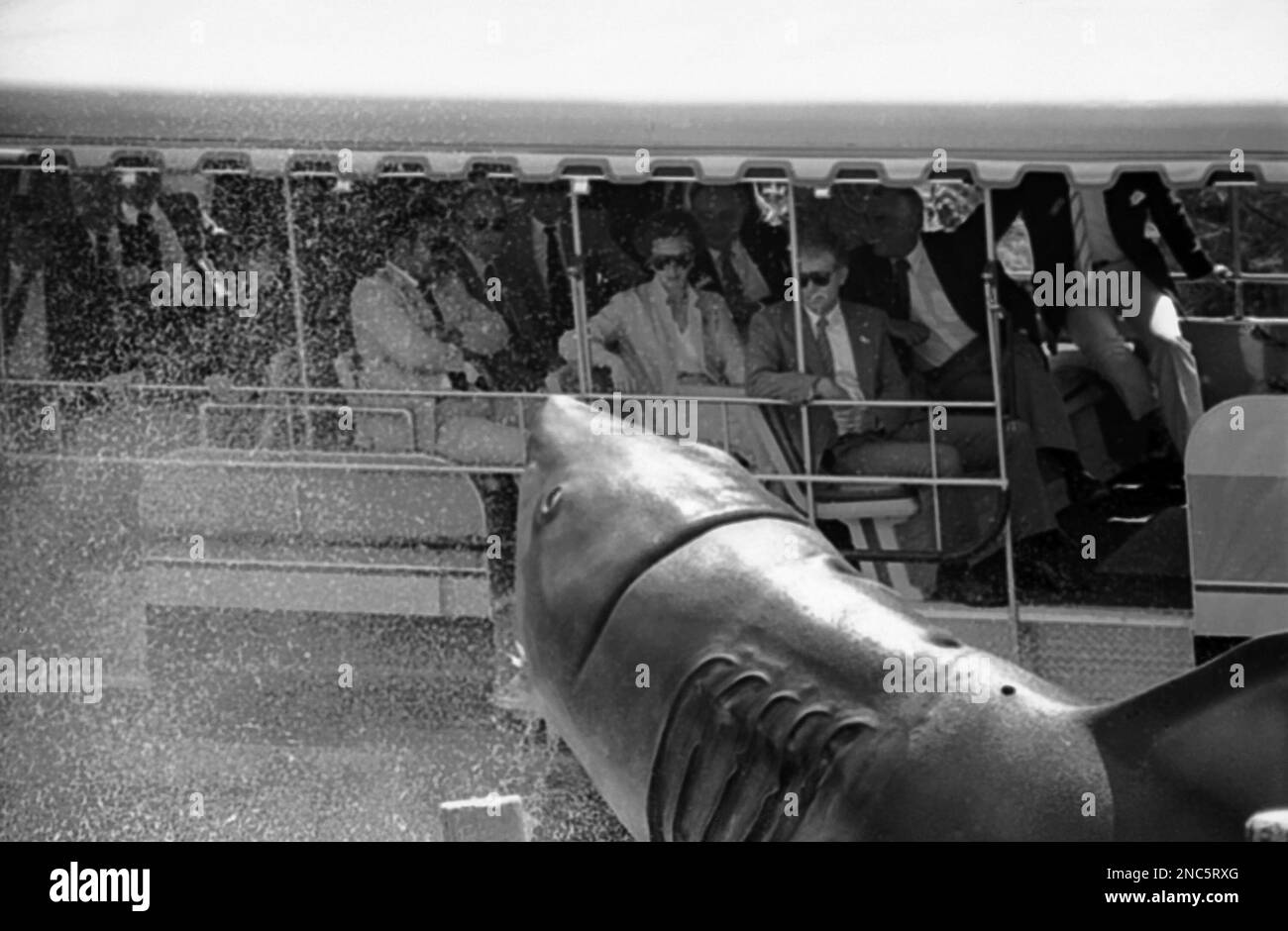 Great Britain’s Princess Anne sits in a tour bus at Universal Studios ...