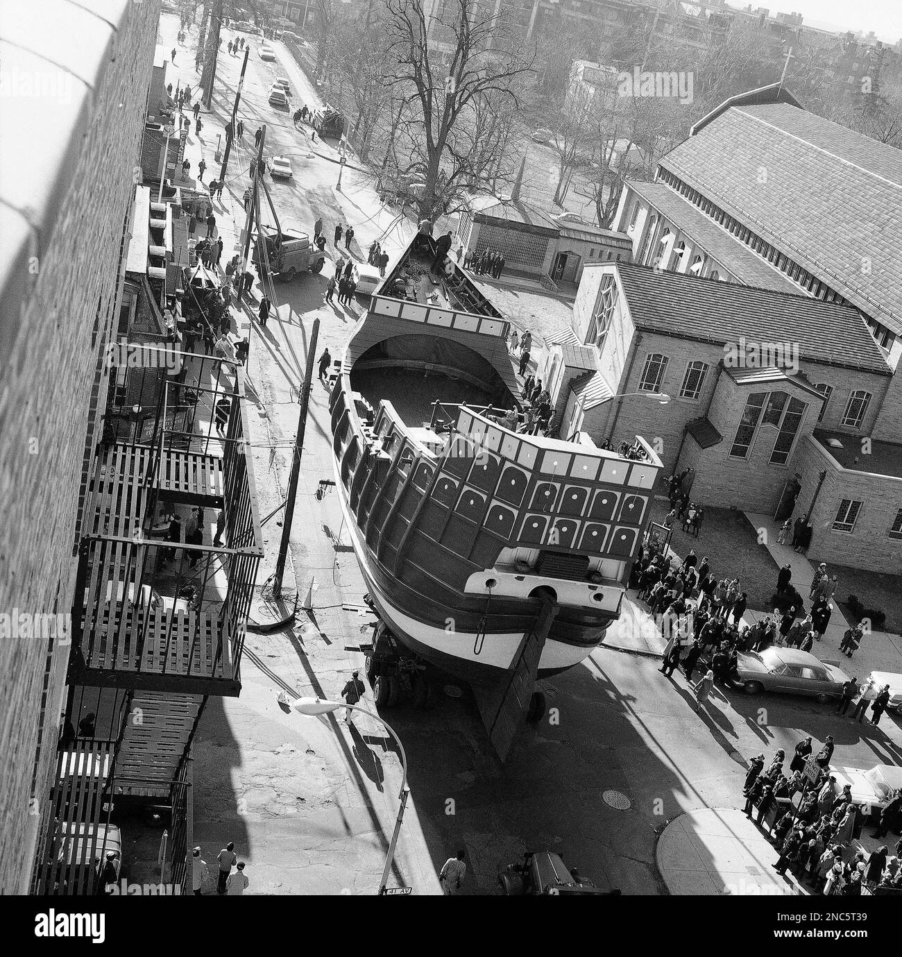 Replica of the Santa Maria, built in a Barcelona, Spain, shipyard ...