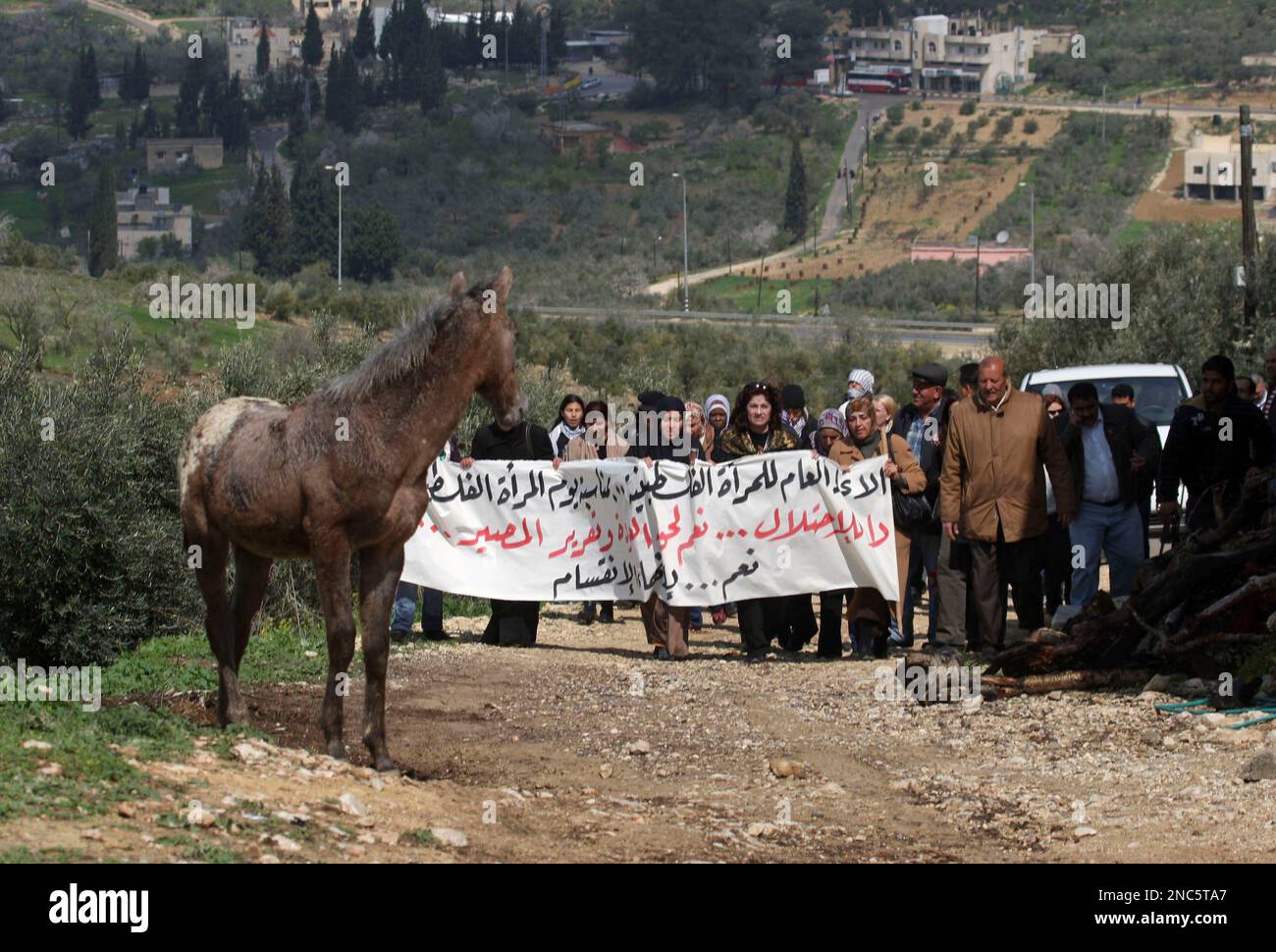 Palestinian women mark International women's day in the West Bank ...
