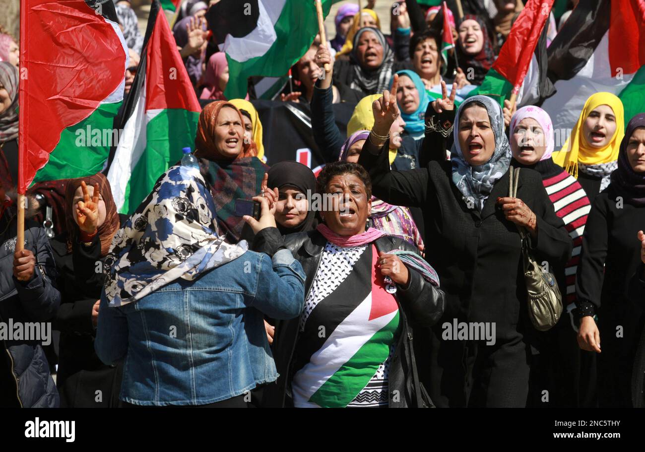 Palestinian woman mark International women's day and call for national ...