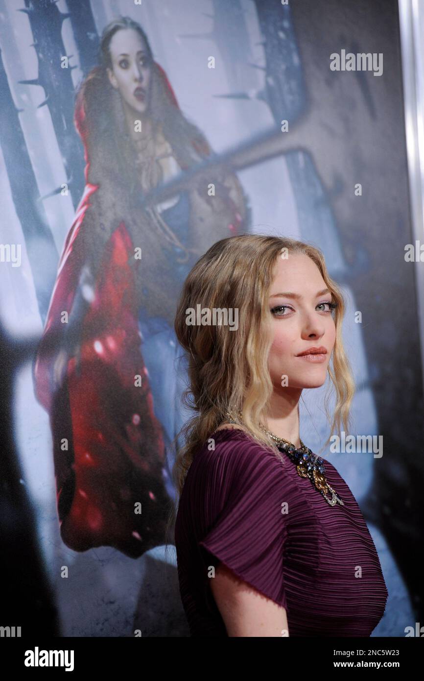Actress Amanda Seyfried, star of the film "Red Riding Hood," turns back ...