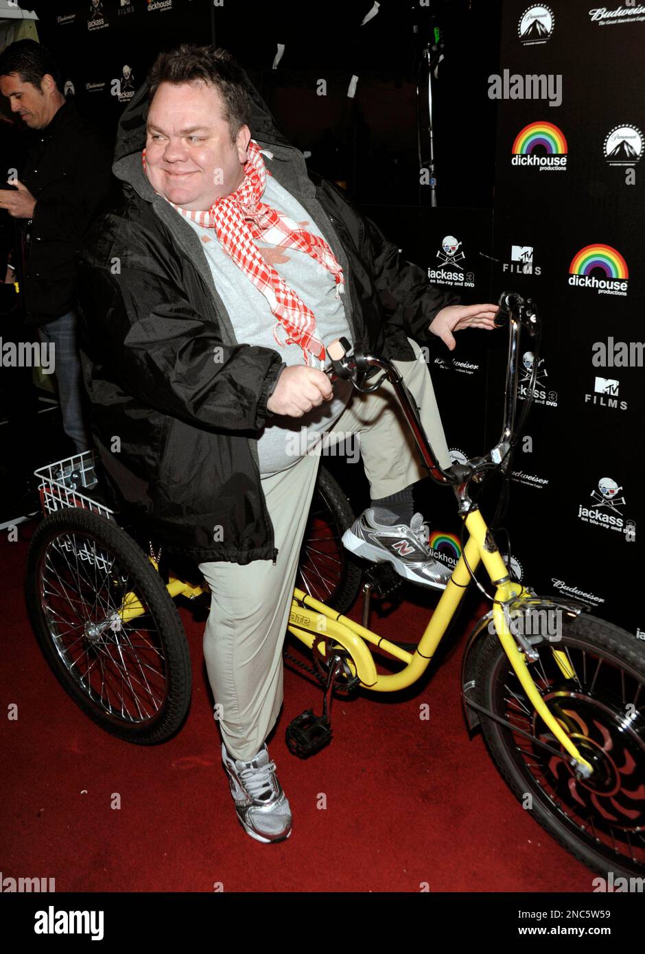 Preston Lacy arrives to celebrate the launch of the Jackass 3 Blu-Ray ...